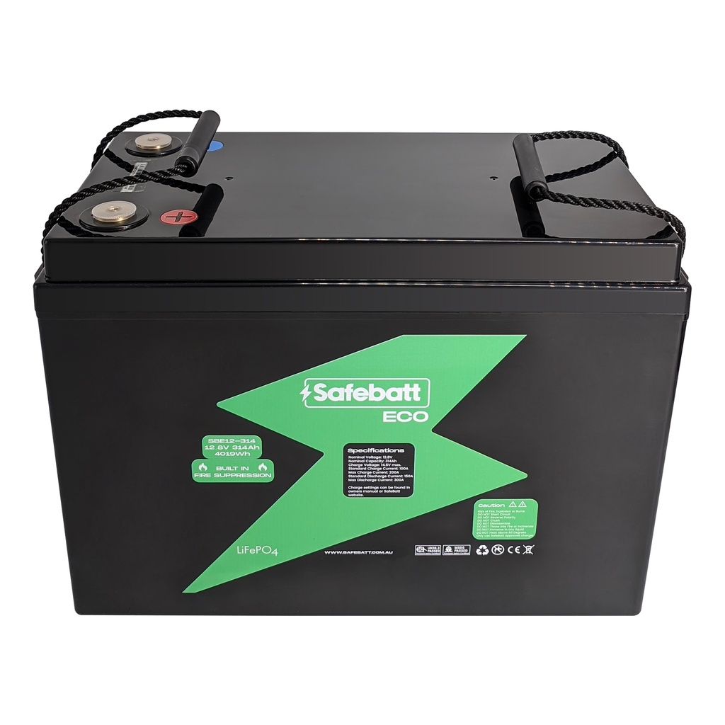 SafeBatt Eco 12V 314Ah - Built-in Fire Suppression | WISE Energy Pty Ltd